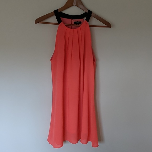 Very J | Dresses | Very J Coral Gathered Halter Shift Dress | Poshmark